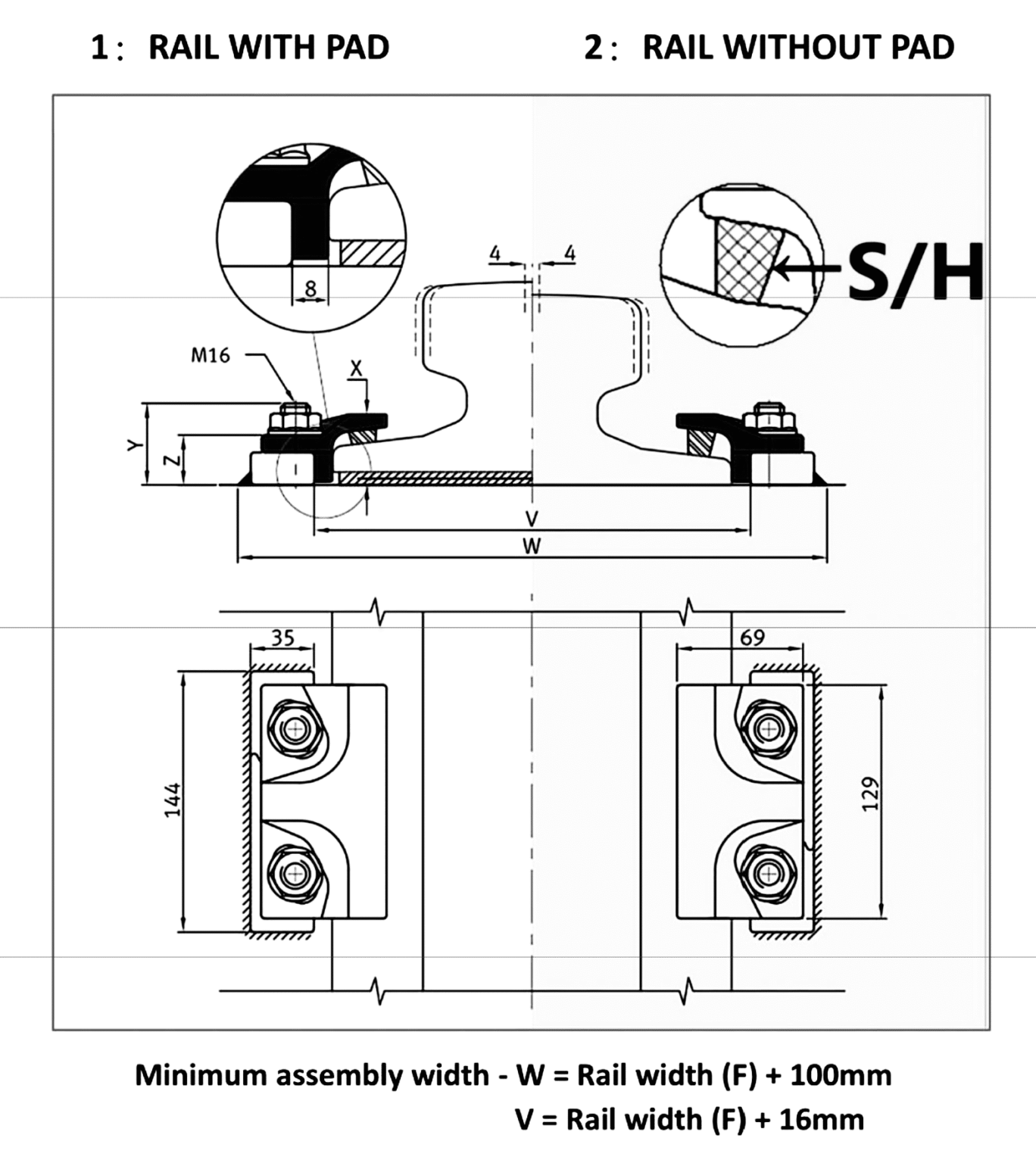 9216 Welded Rail Clip - Glory Rail